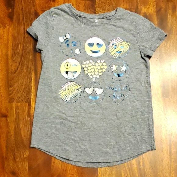 Shirts & Tops | 312 Girls Smile Emoji Tee | Poshmark